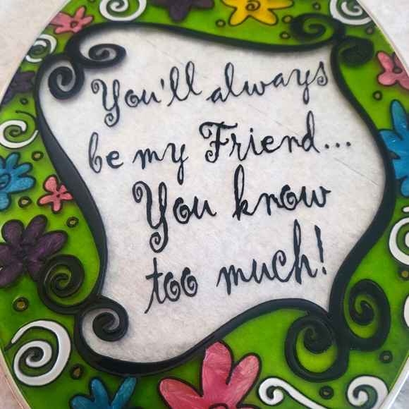 No Brand | Accents | Vintage Glass Hanging Sign | Poshmark